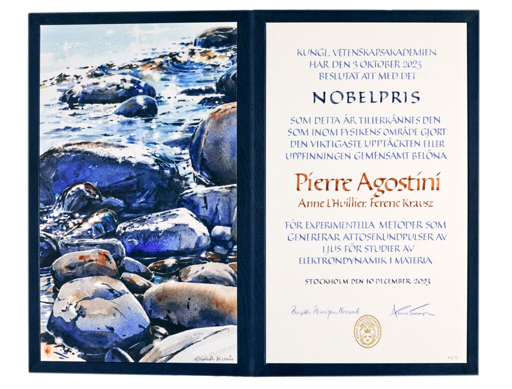 Pierre Agostini – Nobel Prize diploma - NobelPrize.org